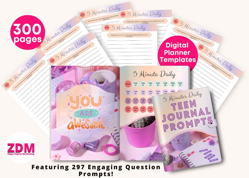 Adaptable Daily Mindfulness Journal / Planner Templates for Teens - Fe ...